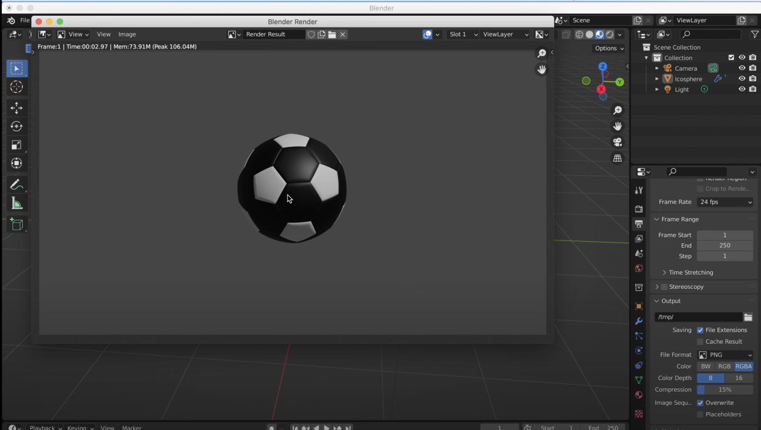Platform Media, Vormgeving en ICT - Blender – Voetbal
